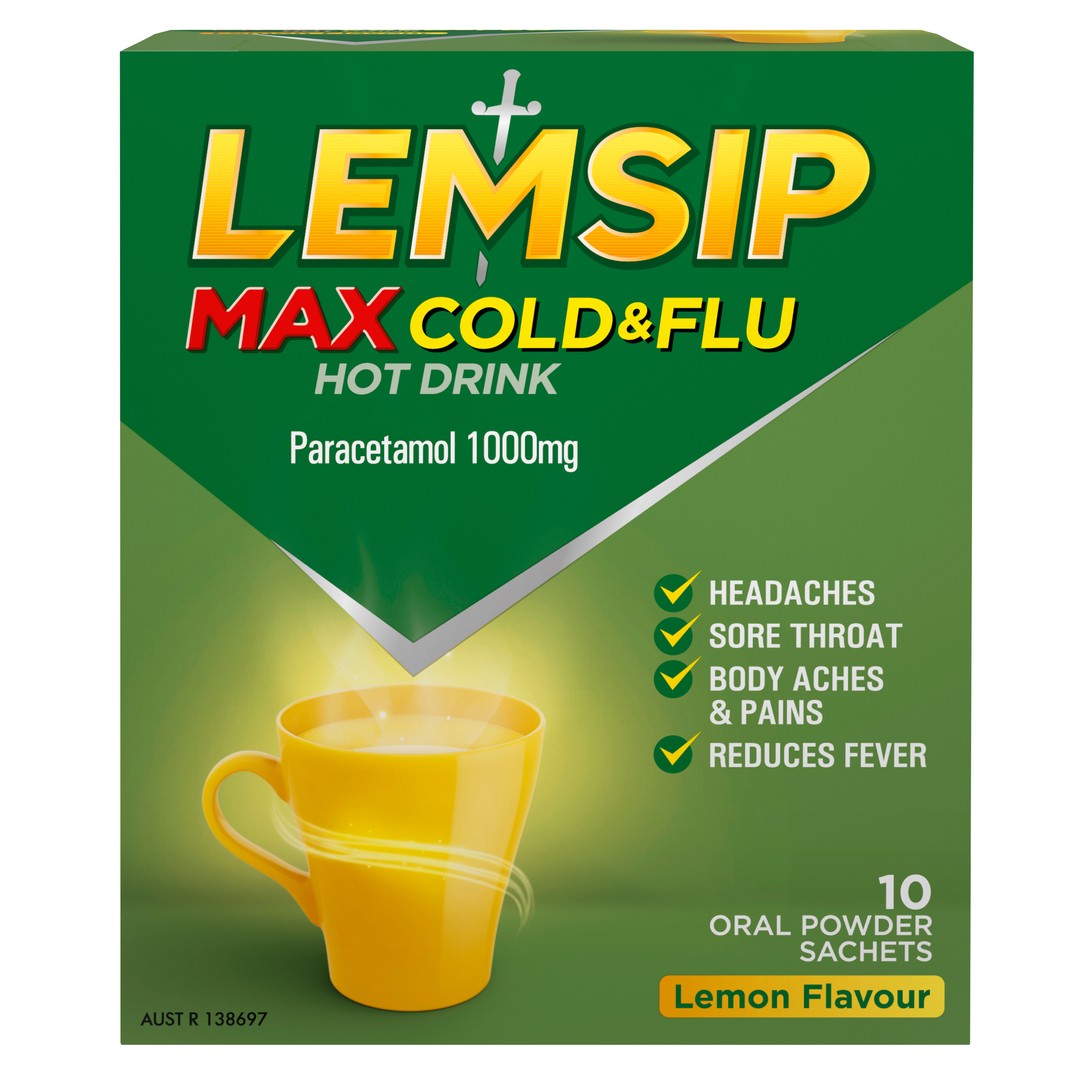Lemsip CoughMax Mucus Cough and Cold Hot Drink Lemon & Menthol 10pk ...